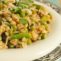 Easy Spring Vegetable Farro Risotto - Mom's Kitchen Handbook