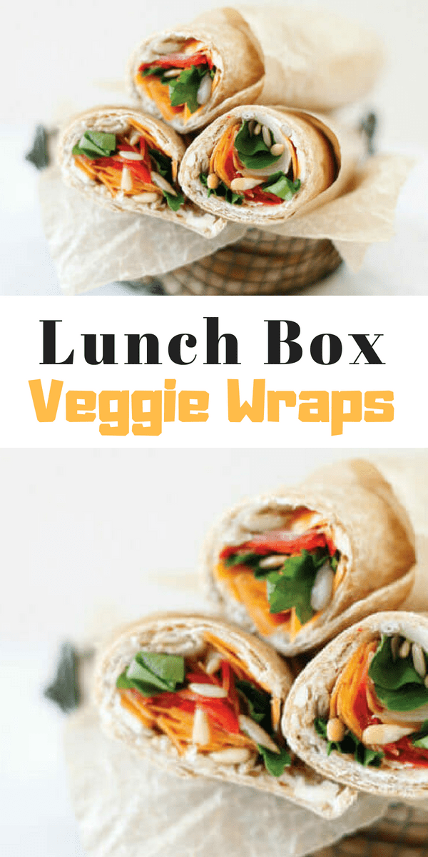 lunch box veggie wraps