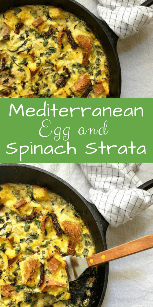 Mediterranean Egg and Spinach Strata - Mom's Kitchen Handbook